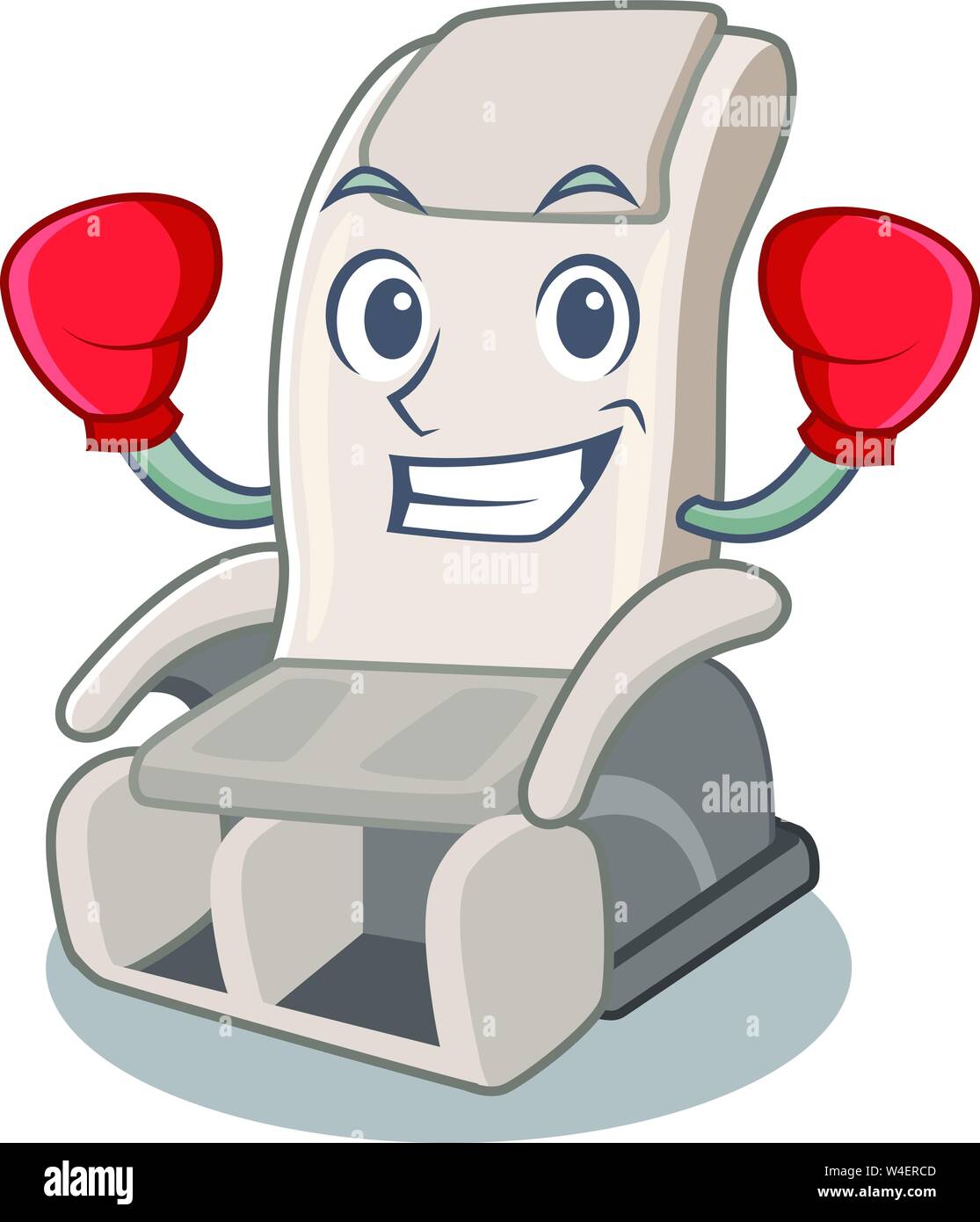 Boxing massage chair isolated in the character vector illustration ...