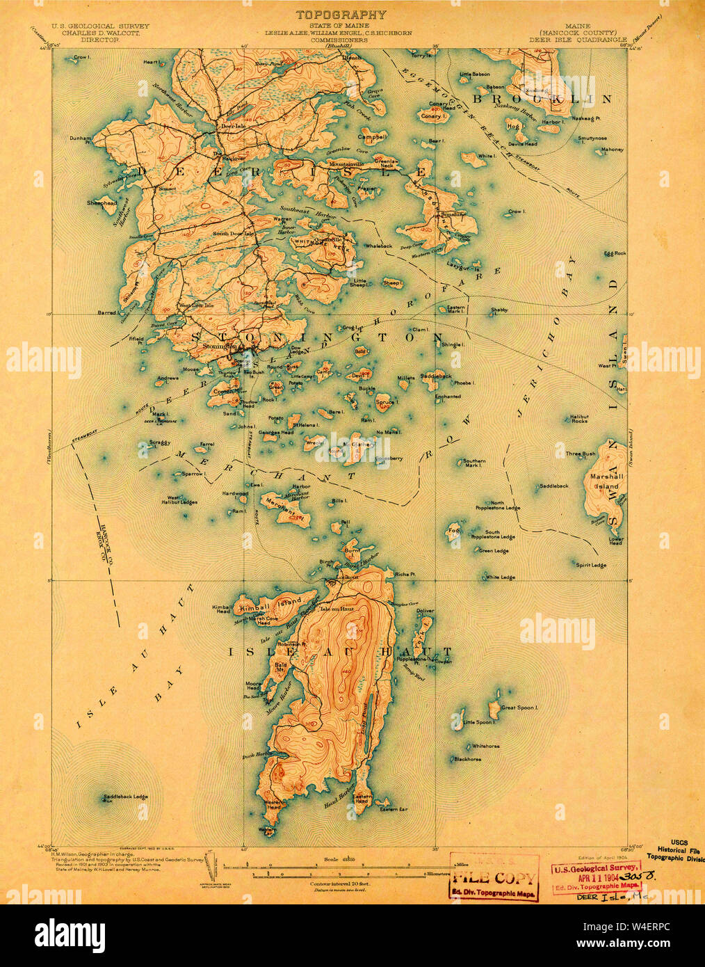 Map of deer isle hi-res stock photography and images - Alamy