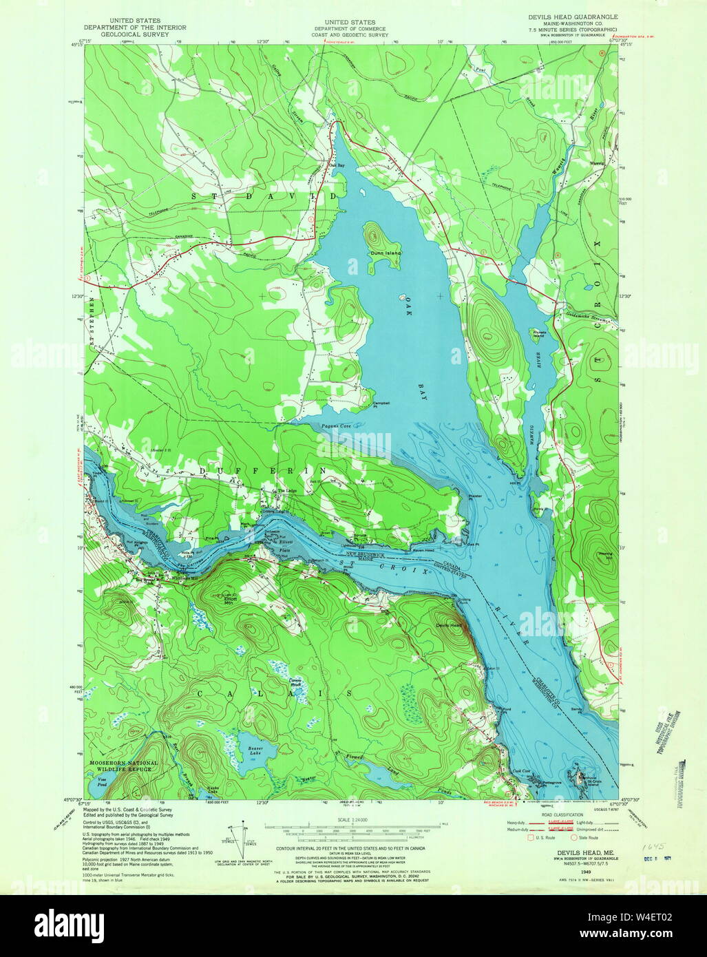 Maine USGS Historical Map Devils Head 806639 1949 24000 Restoration ...