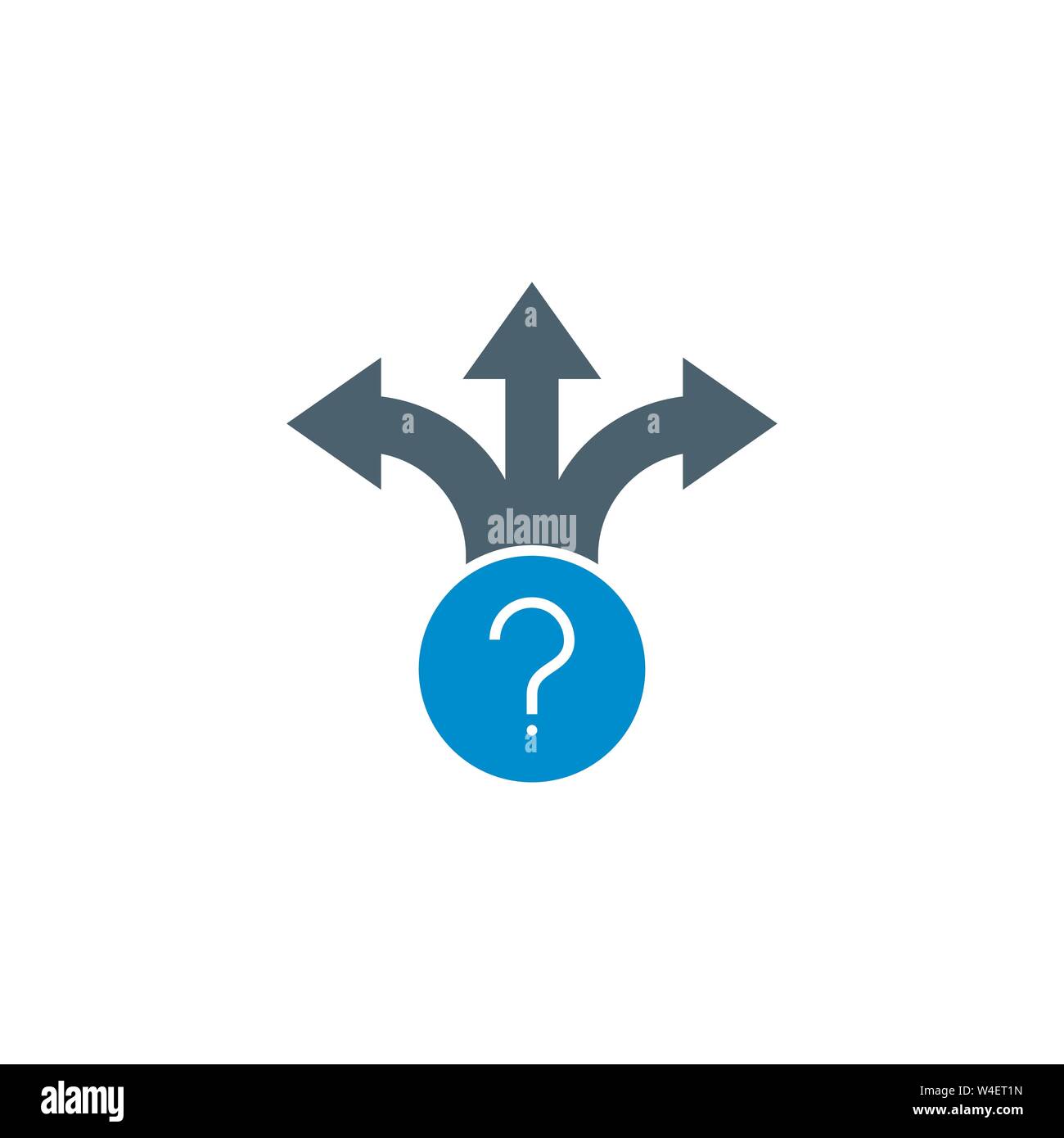 Three-Way Direction Arrow related vector glyph icon Stock Vector Image ...