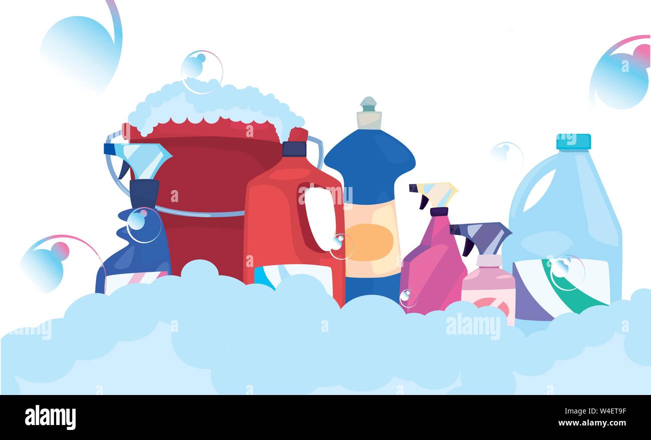 bucket detergent spray bleach bubbles cleaning products and supplies ...