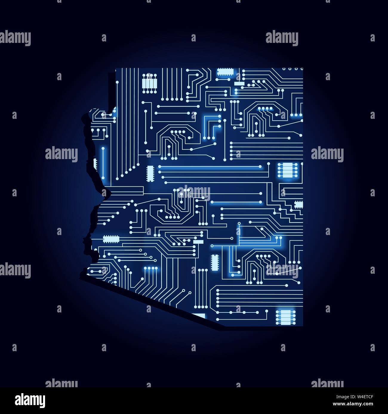 Arizona tech map hi-res stock photography and images - Alamy