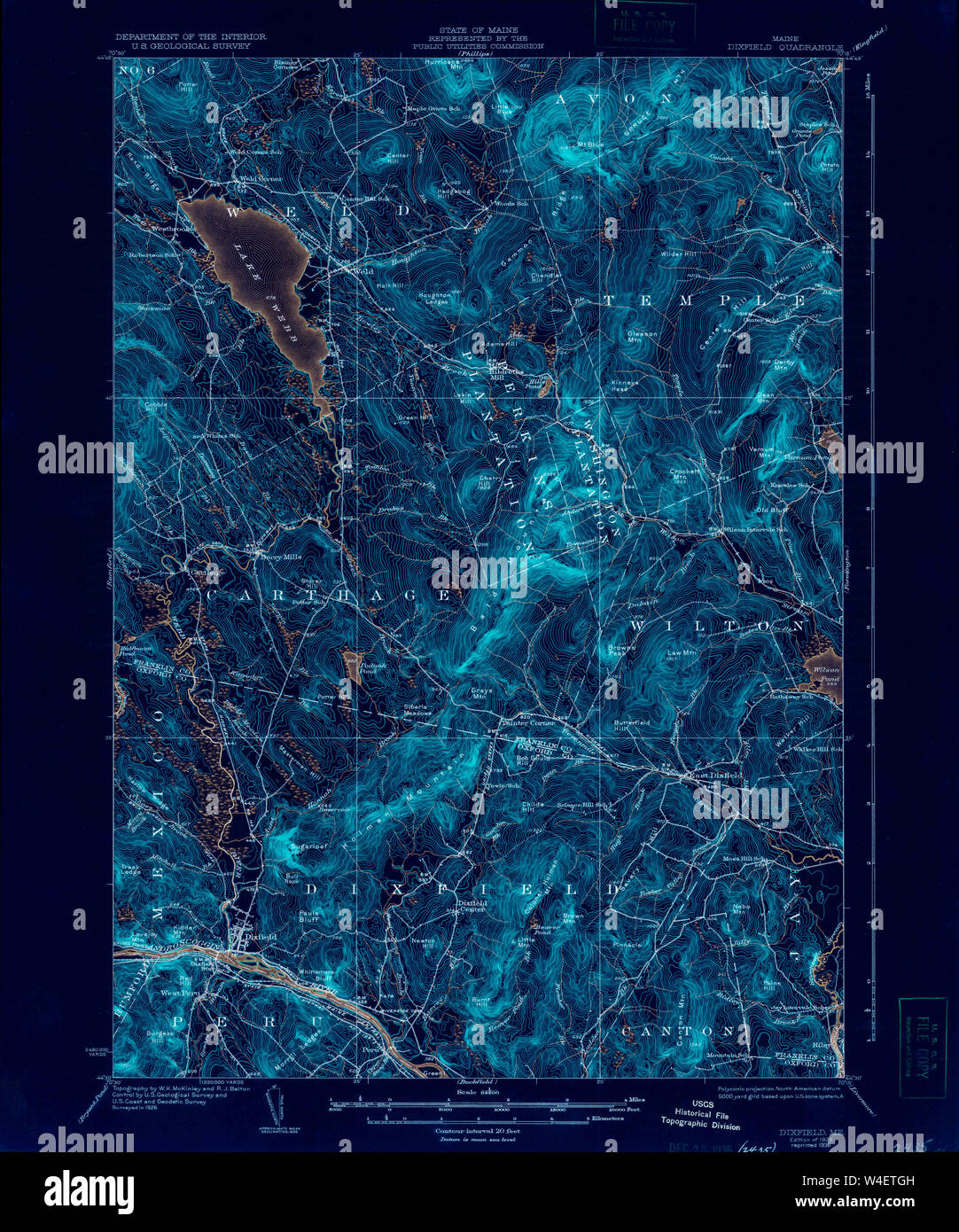 Maine USGS Historical Map Dixfield 460358 1929 62500 Inversion ...