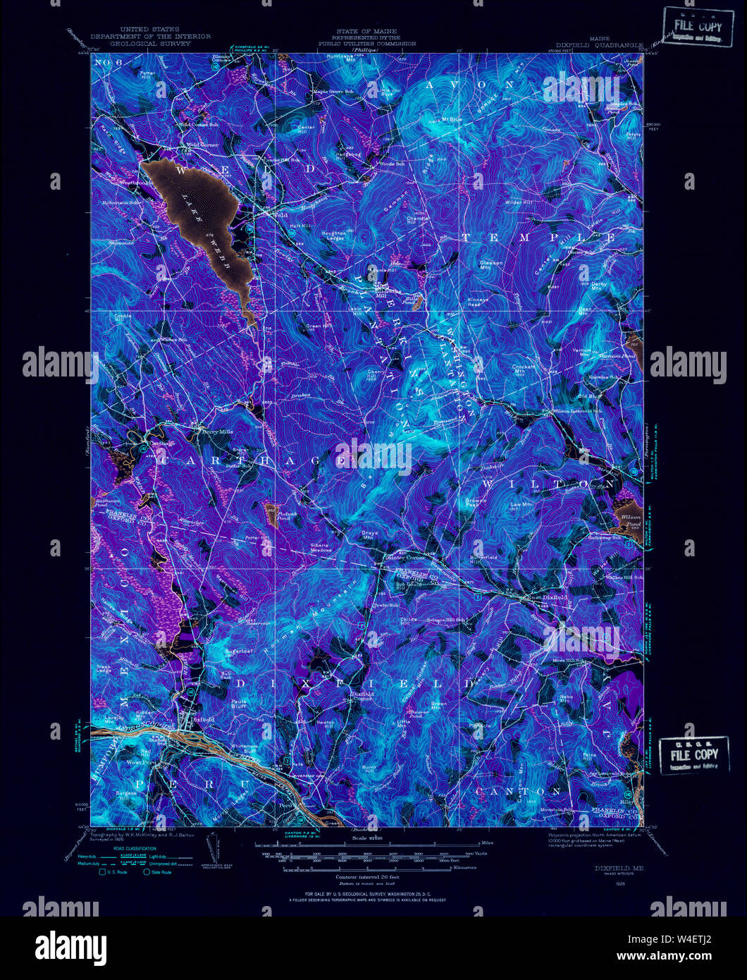 Map of dixfield hi-res stock photography and images - Alamy