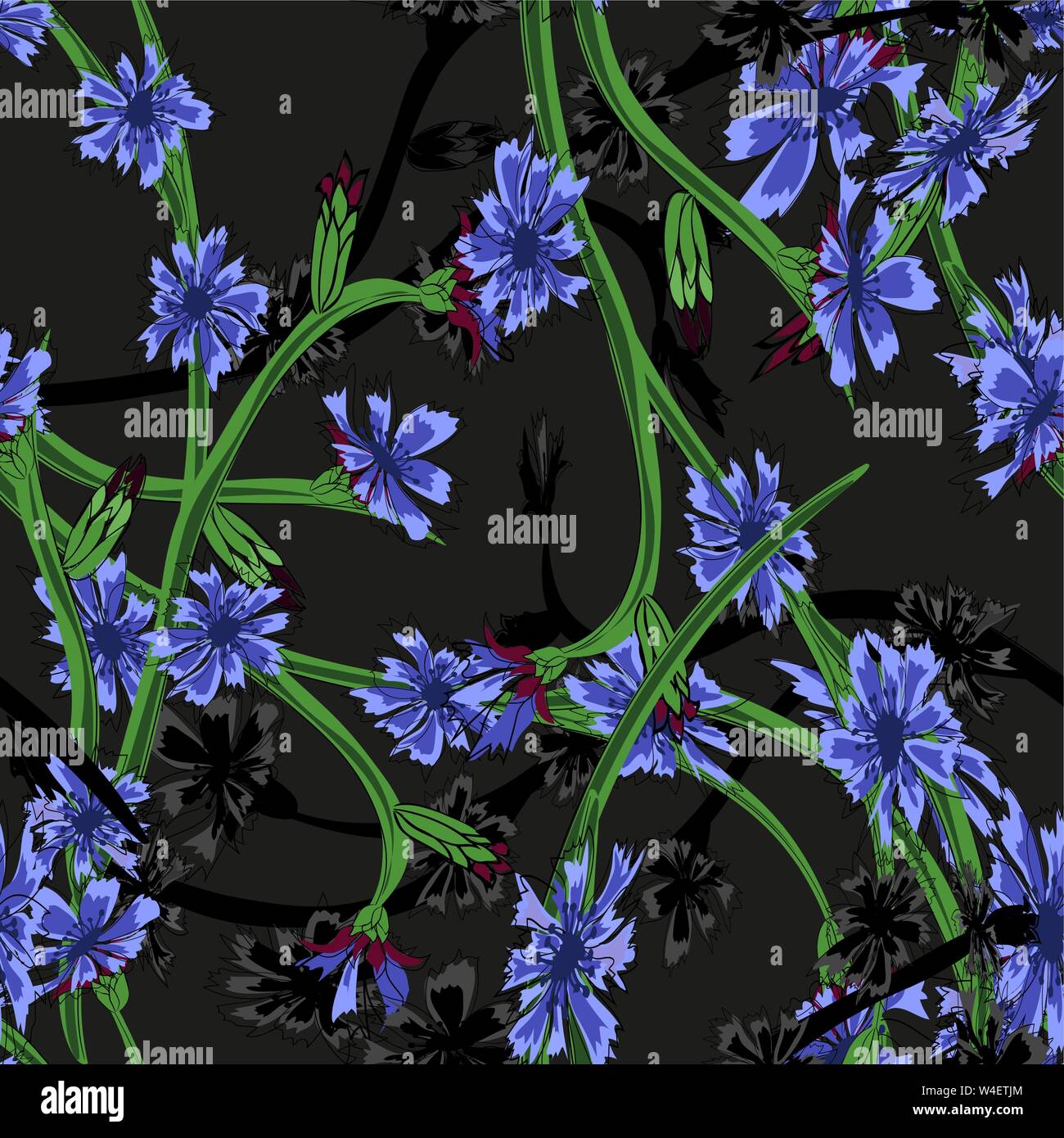 Violet blue cornflower Stock Vector Images - Alamy