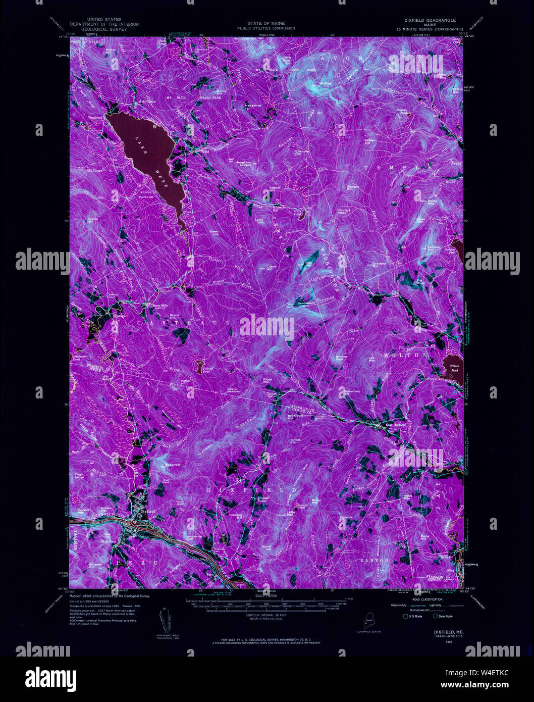 Map of dixfield hi-res stock photography and images - Alamy