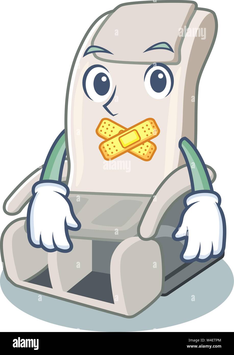 Silent toy massage chair in cartoon shape vector illustration Stock ...