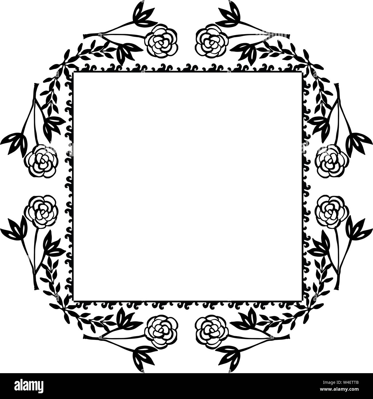 Ornate of beautiful floral frame, design template of cards. Vector ...