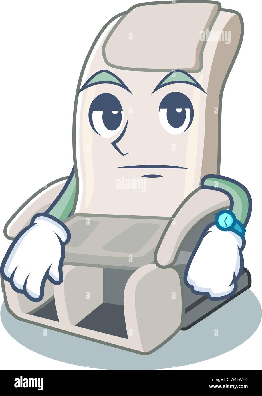 Waiting toy massage chair in cartoon shape vector illustration Stock ...