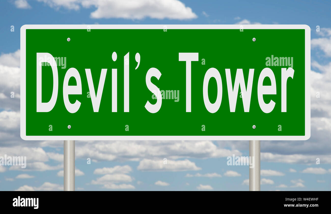 Sign to devils tower national monument hi-res stock photography and ...