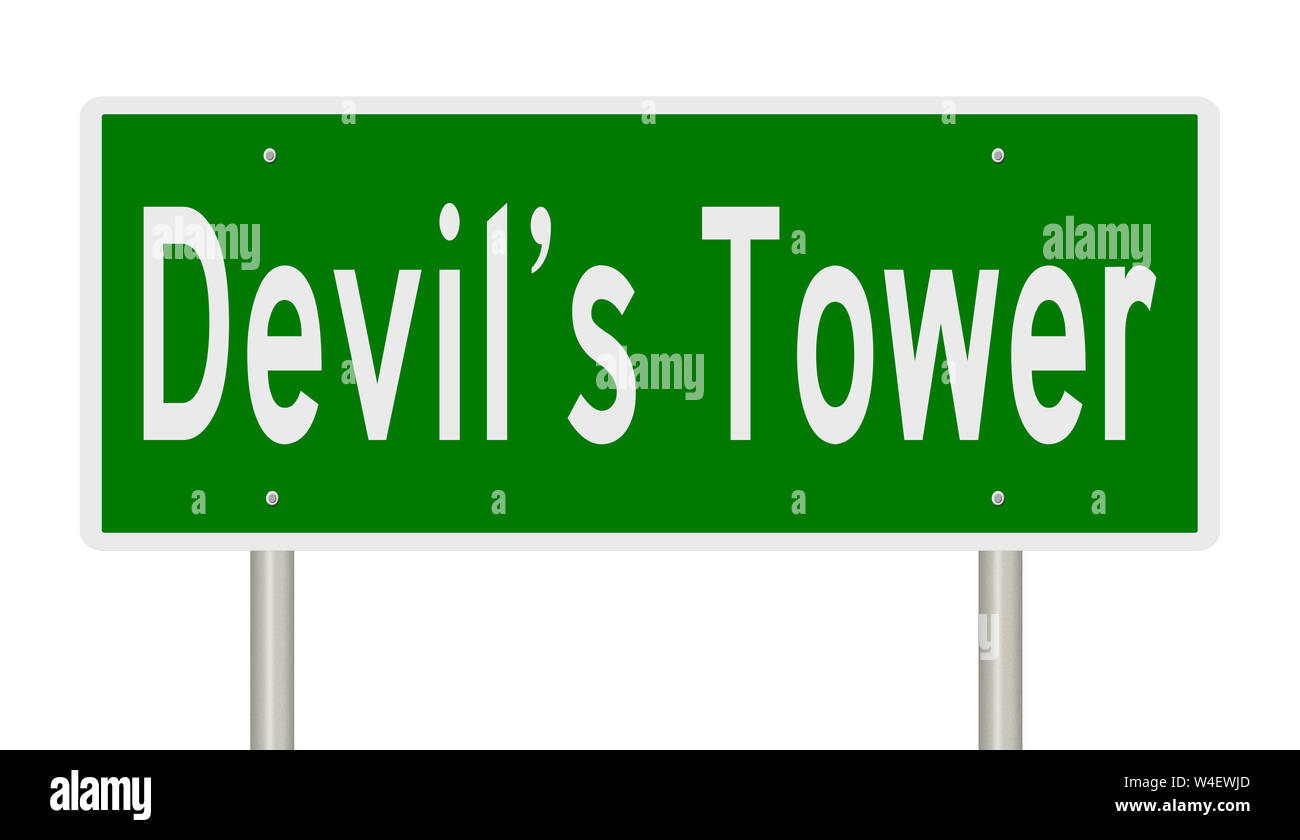 Sign to devils tower national monument hi-res stock photography and ...