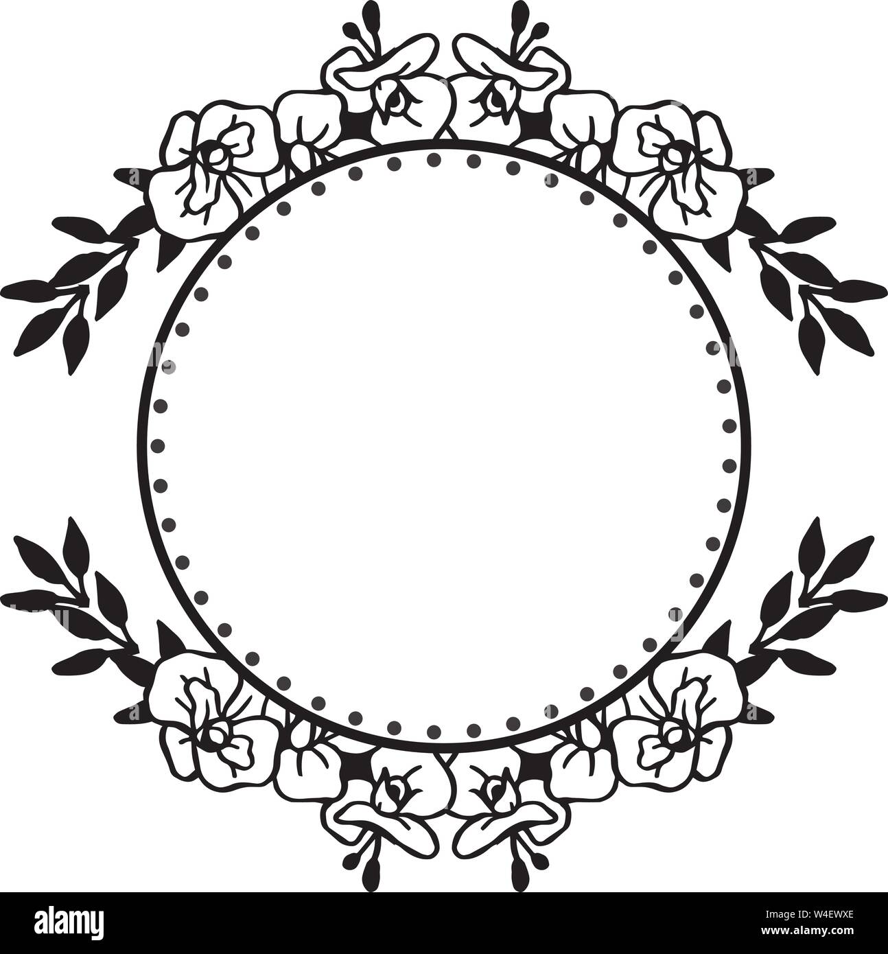 Cute and elegant flower frame, invitation card background. Vector ...