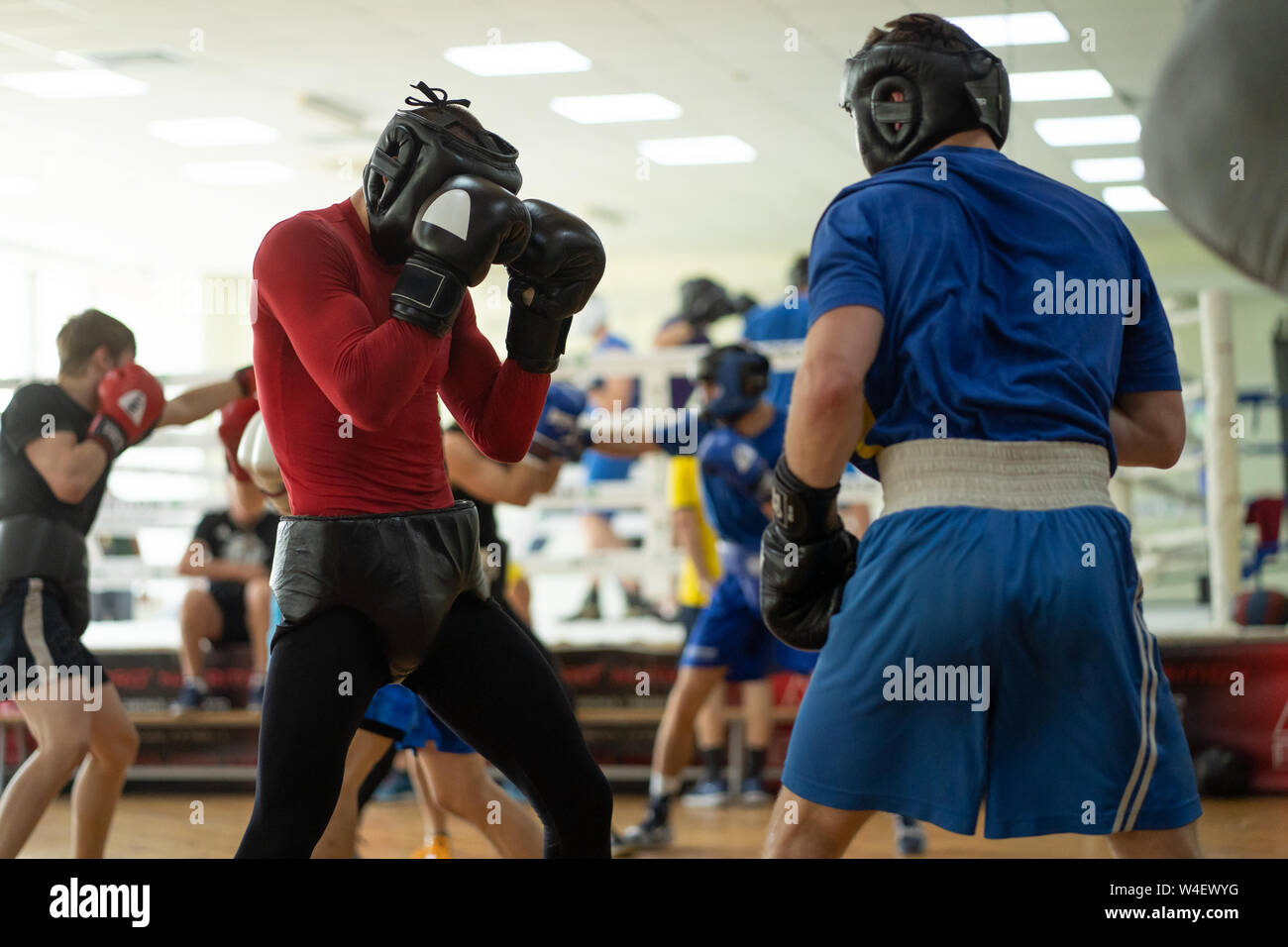 Men boxing at the gym Stock Photo - Alamy