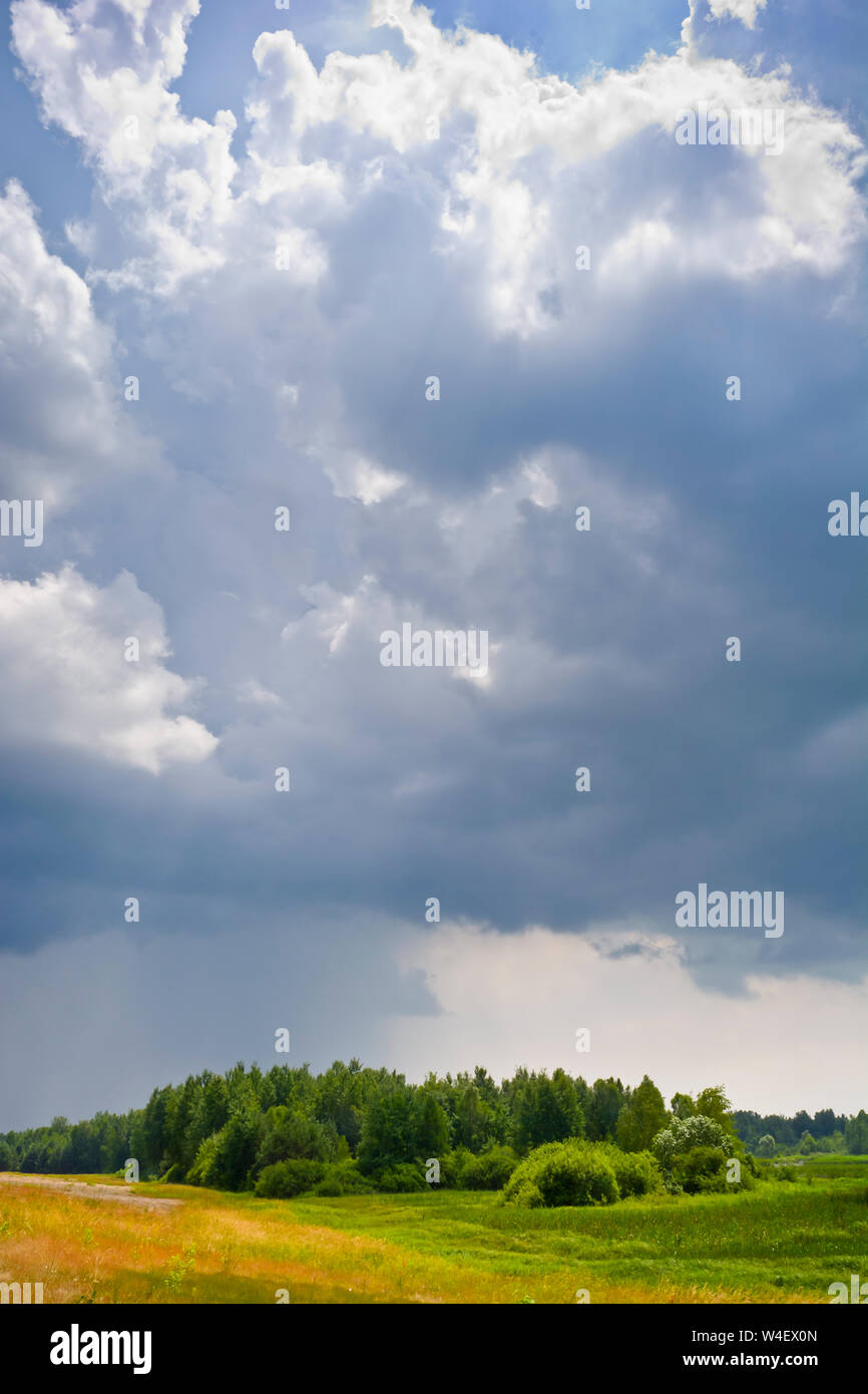 Rural landscape with clouds before the storm Stock Photo - Alamy