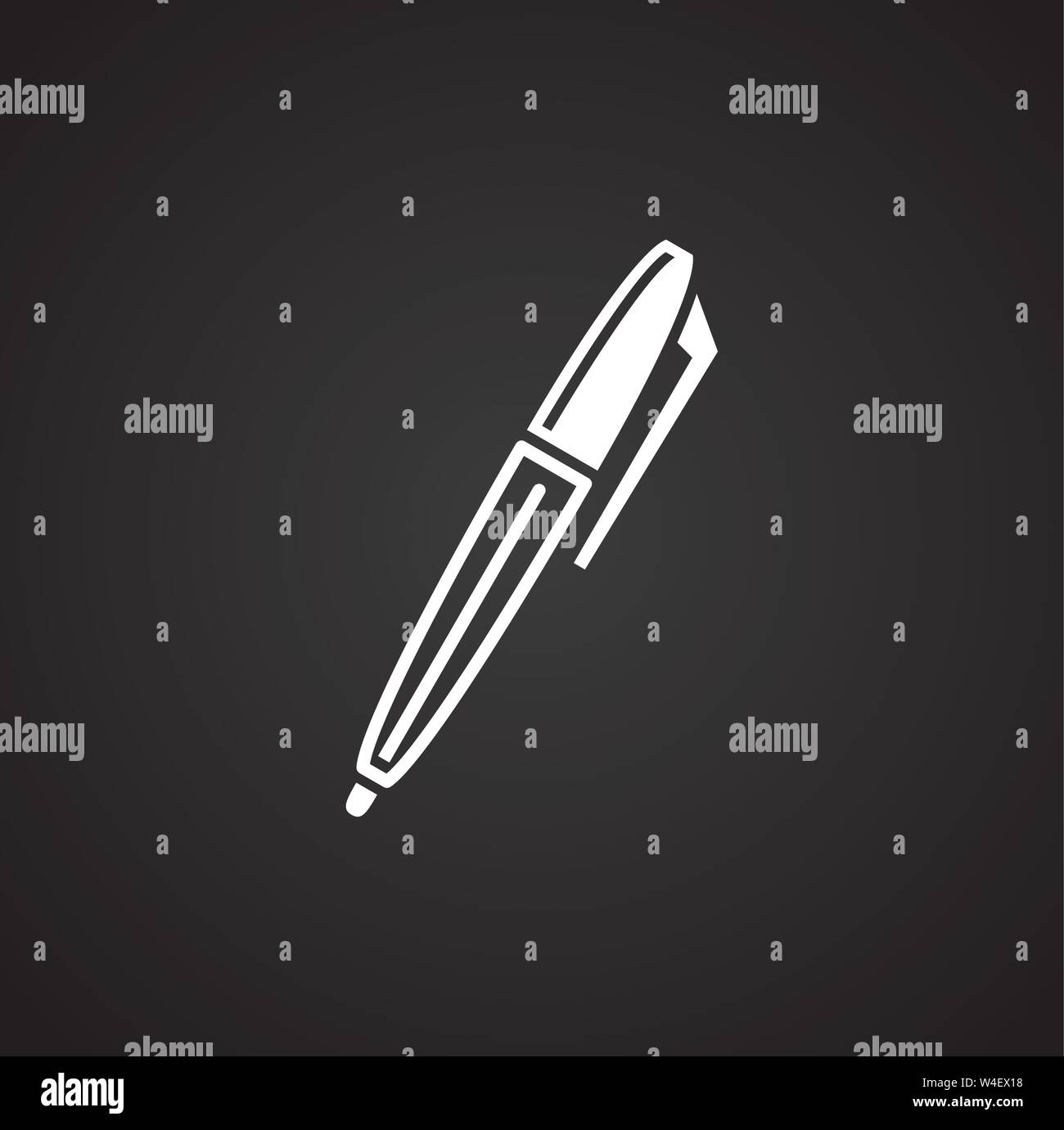 Pen icon on background for graphic and web design. Simple illustration ...