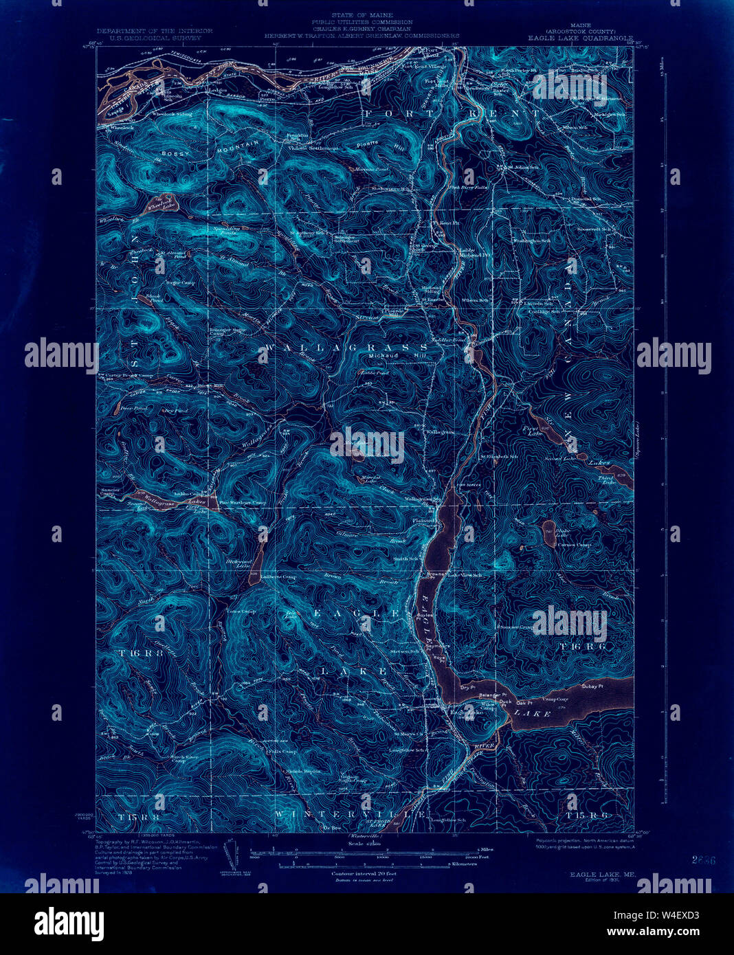 Eagle lake map hi-res stock photography and images - Alamy