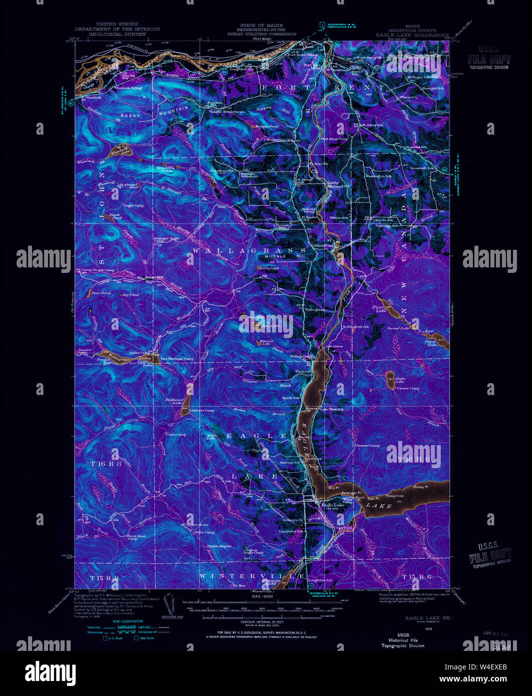 Eagle lake maine map hi-res stock photography and images - Alamy