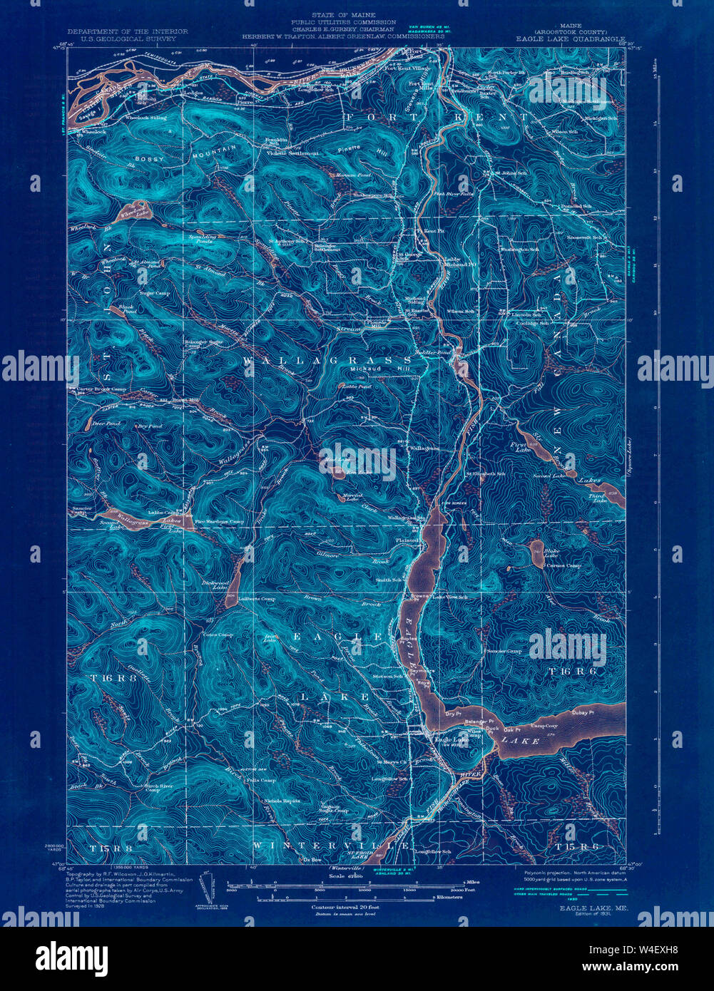 Eagle lake map hi-res stock photography and images - Alamy