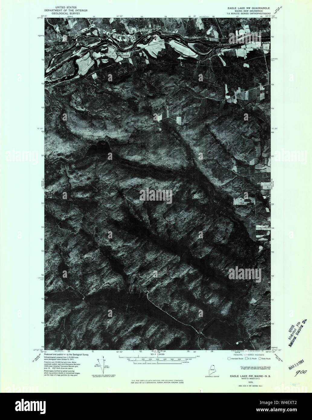Maine USGS Historical Map Eagle Lake NW 806659 1975 24000 Restoration ...