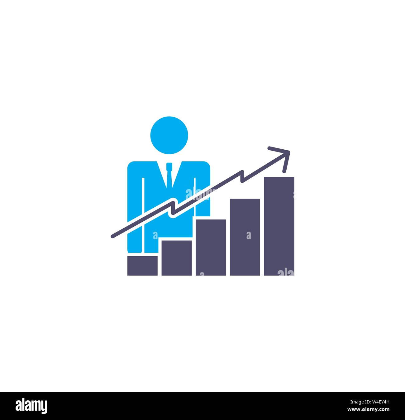 Business person icon on background for graphic and web design. Simple ...