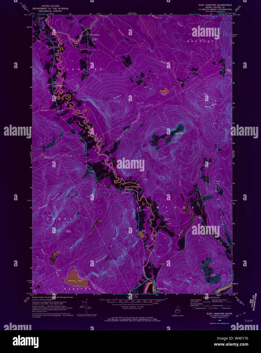 Map Of Andover Maine