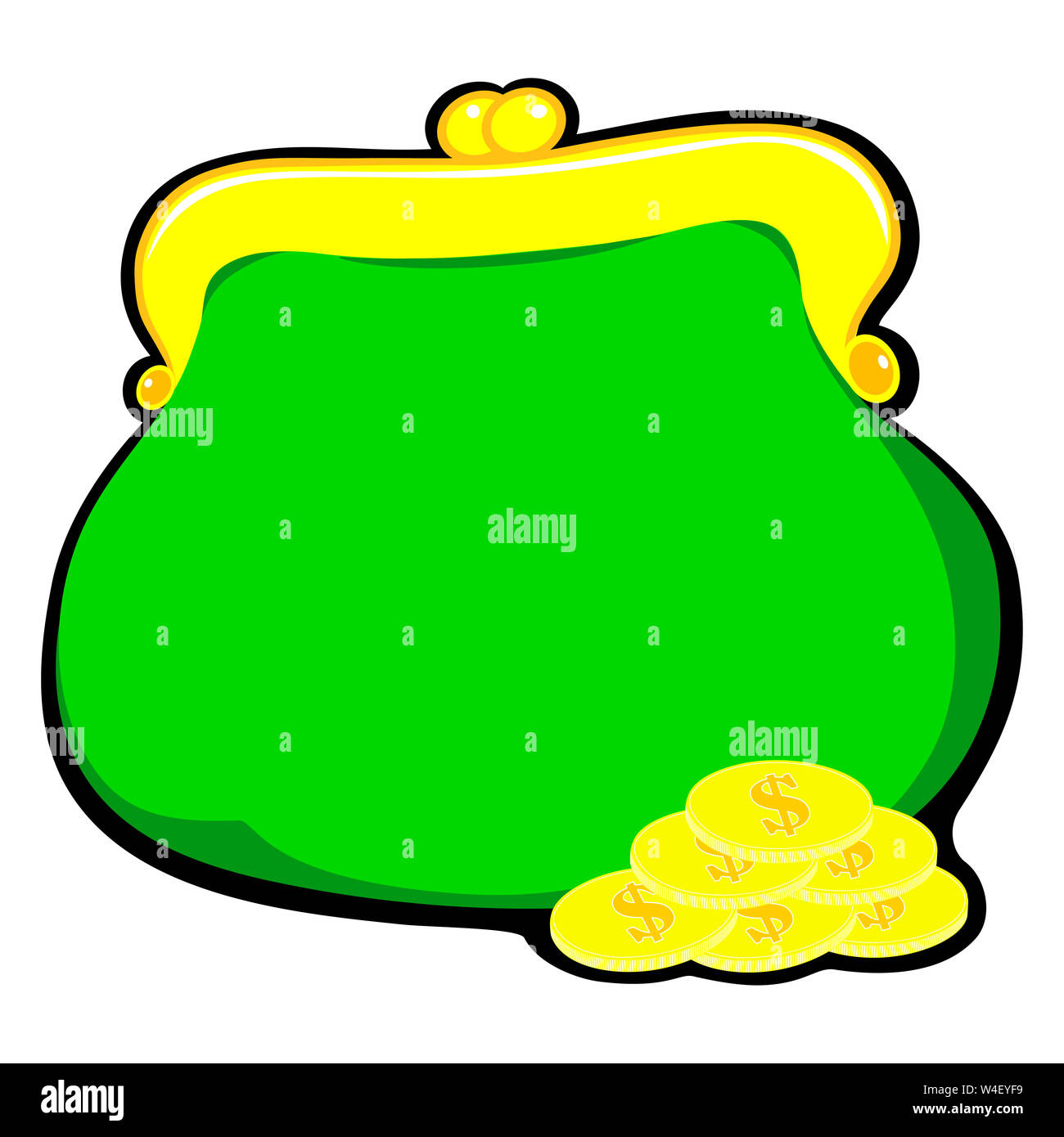 Isolated icon of a wallet symbol of the line on a clean background ...