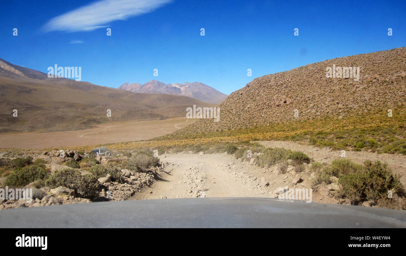 bolivian lagunas in the andes mountains region over 4000 meters above ...