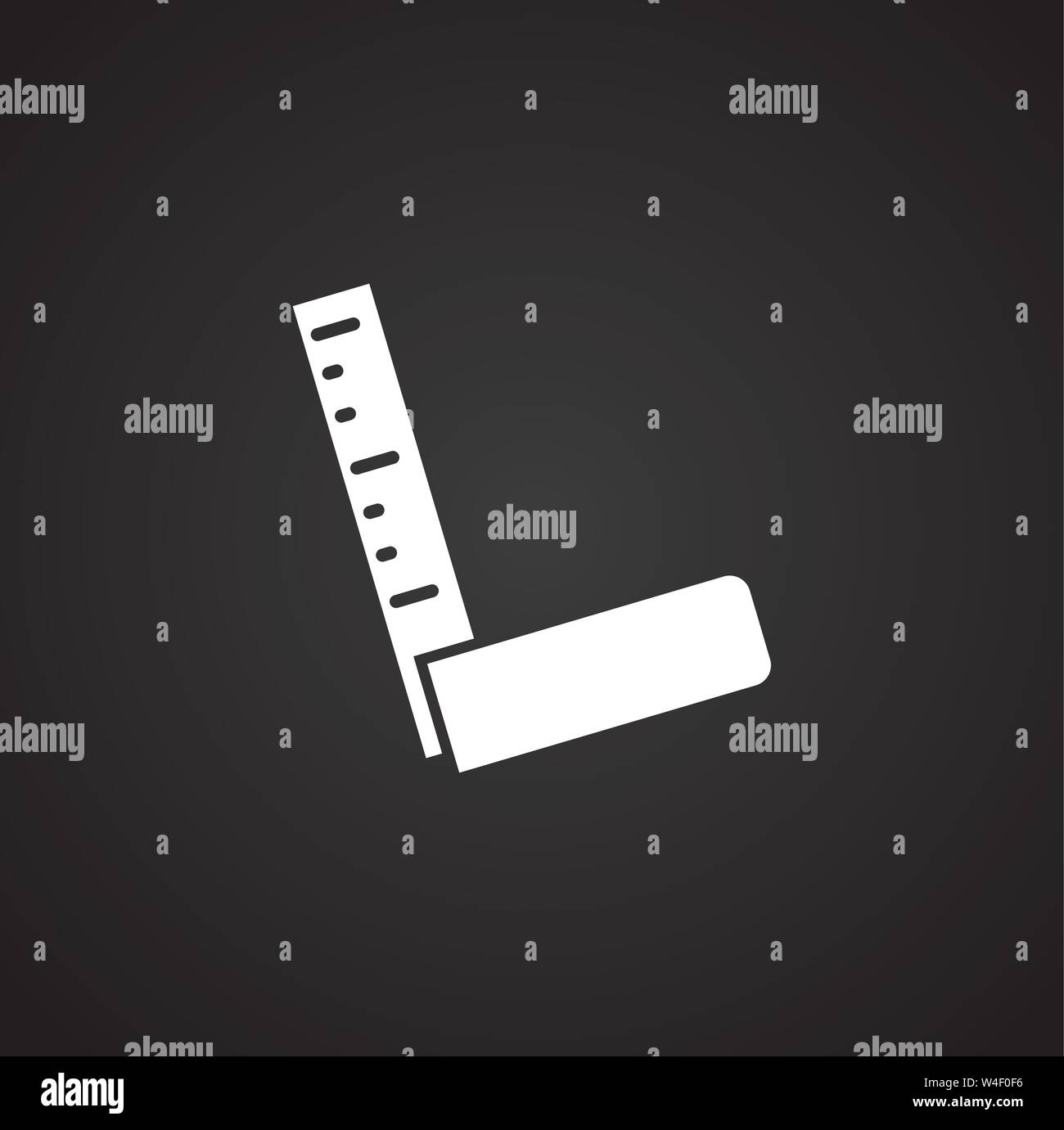 Measuring tool icon on background for graphic and web design. Simple ...