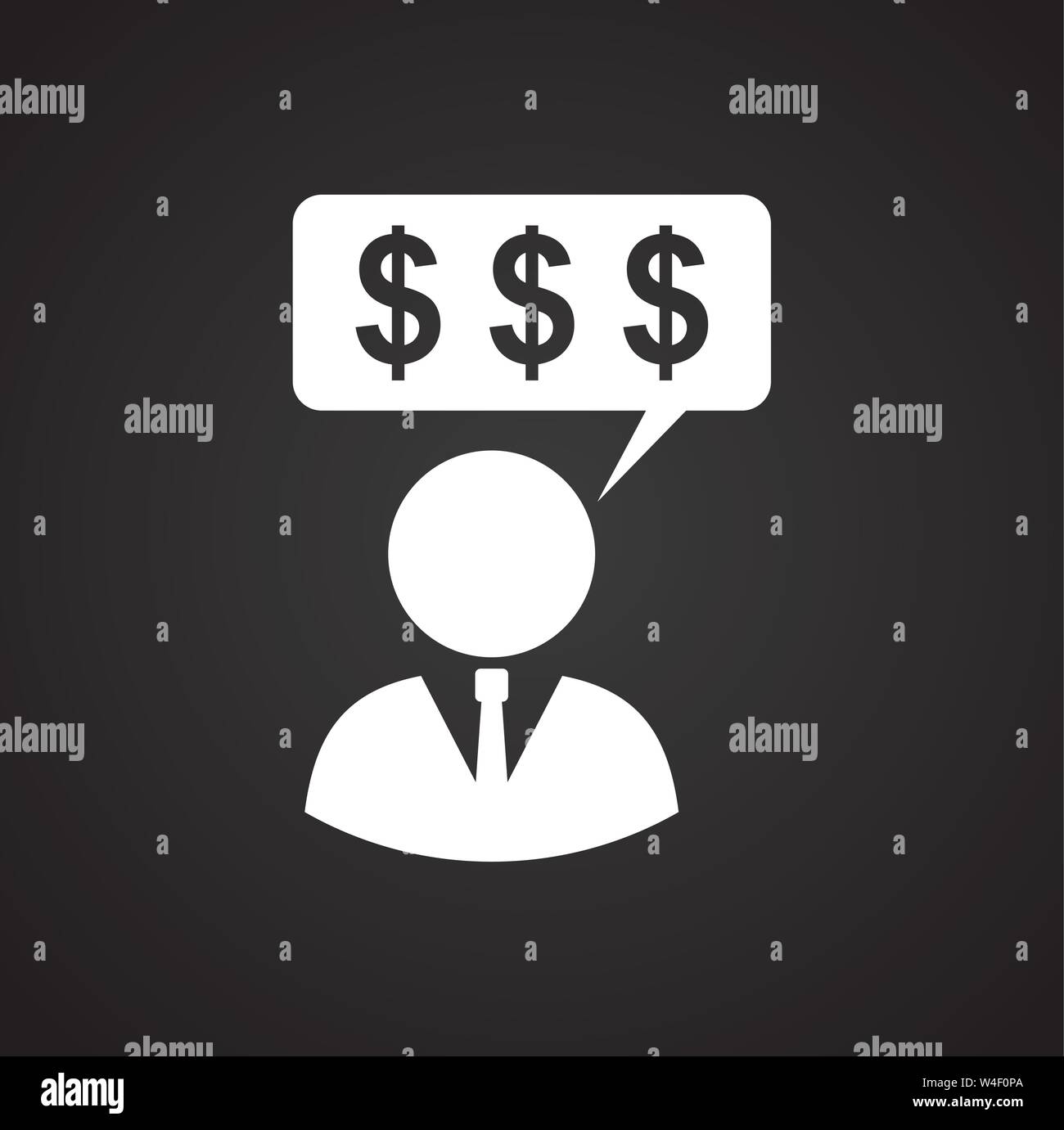 Business person icon on background for graphic and web design. Simple ...