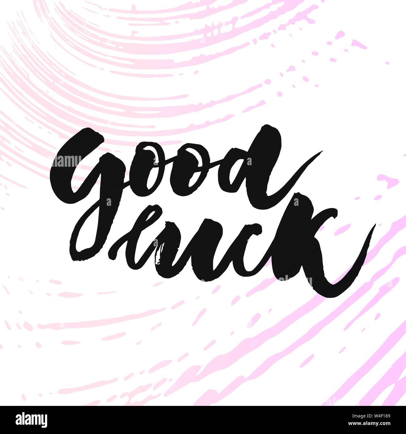 Lettering with phrase Good luck. Vector illustration. watercolor ...