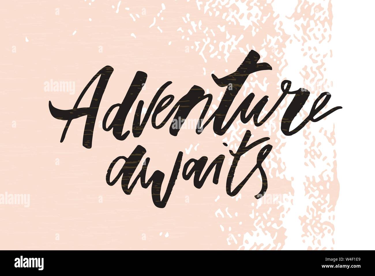 Lettering with phrase Adventure. Vector illustration. color lettering ...
