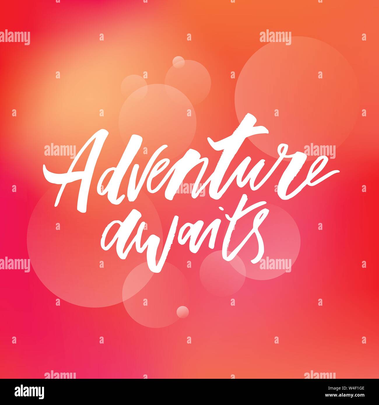 Lettering with phrase Adventure. Vector illustration. gradient ...
