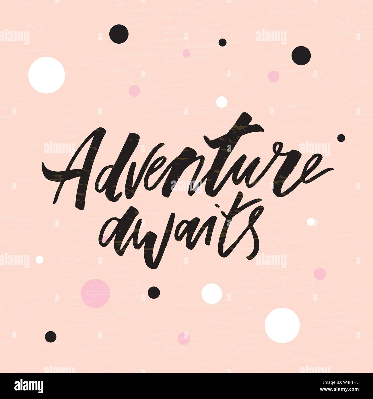 Lettering with phrase Adventure. Vector illustration. color lettering ...