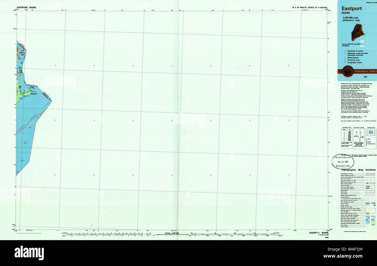 Eastport map hi-res stock photography and images - Alamy