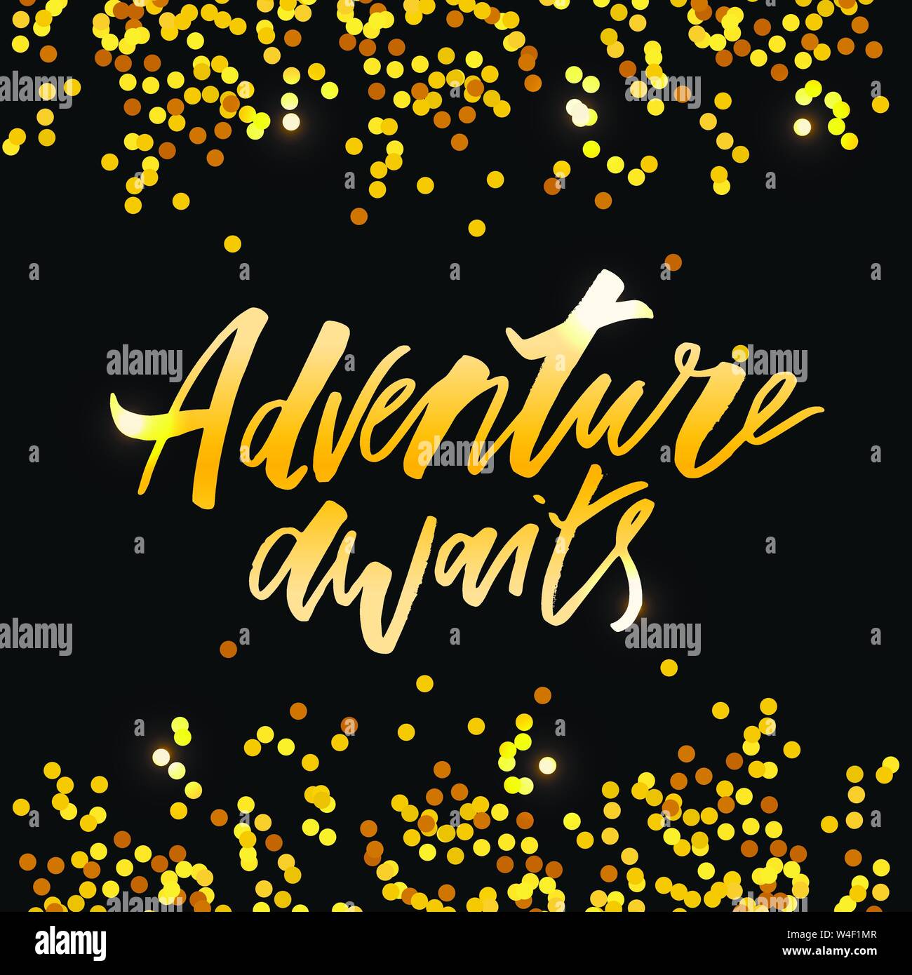 Lettering with phrase Adventure. Vector illustration. gradient ...