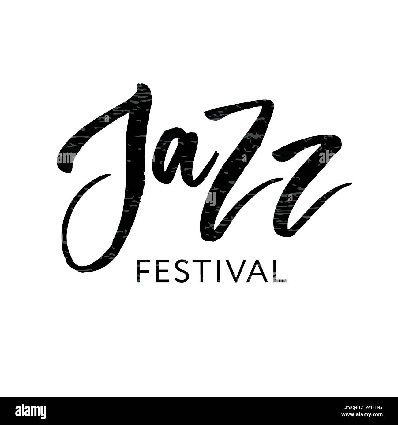 Jazz festival text lettering calligraphy black phrase gold Stock Vector ...