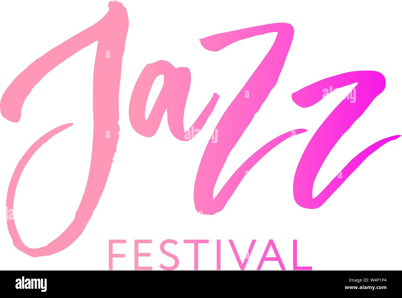 Jazz festival text lettering calligraphy black phrase gold Stock Vector ...