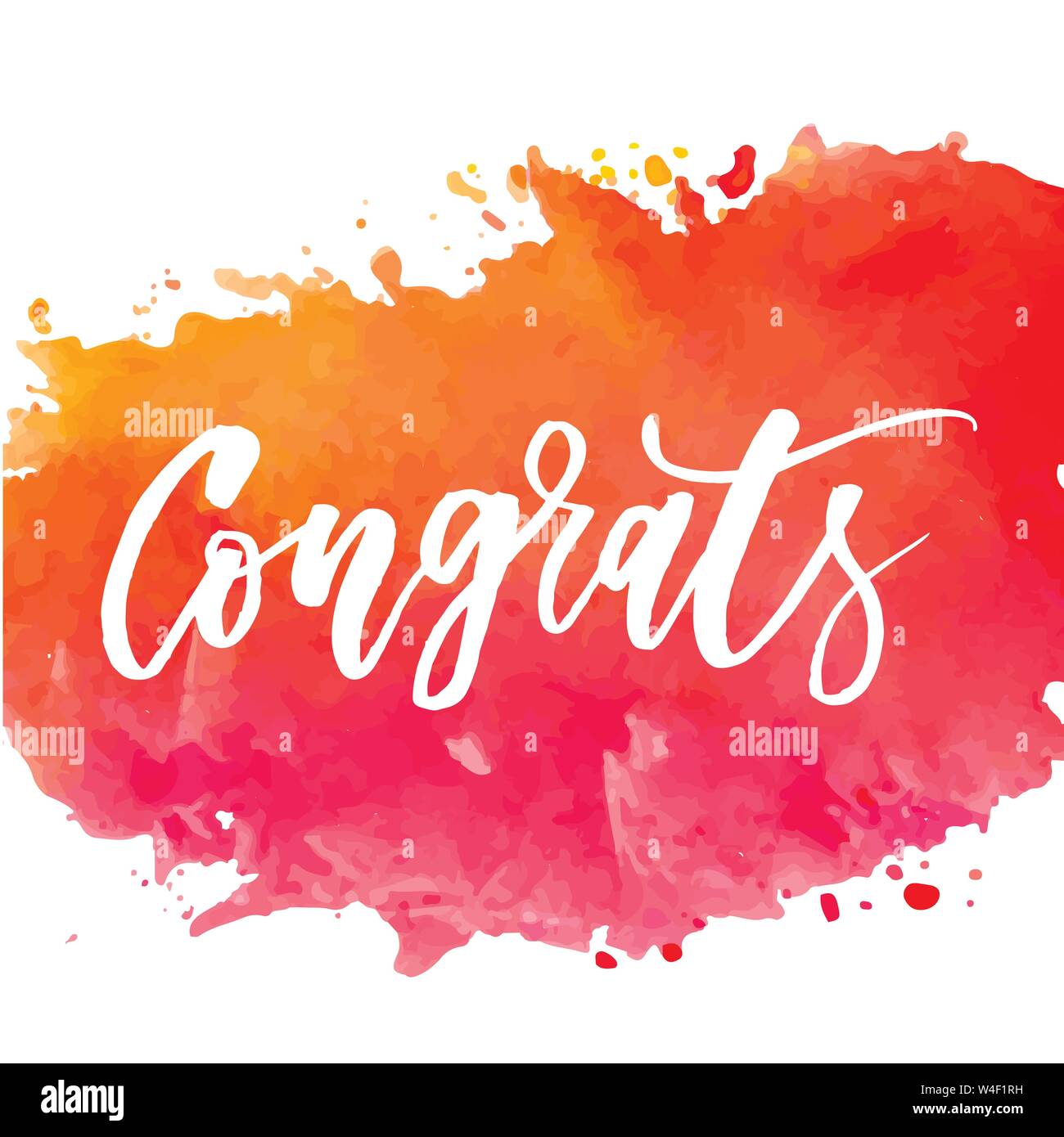 Congrats Vector Phrase Lettering Calligraphy Brush Black Text ...