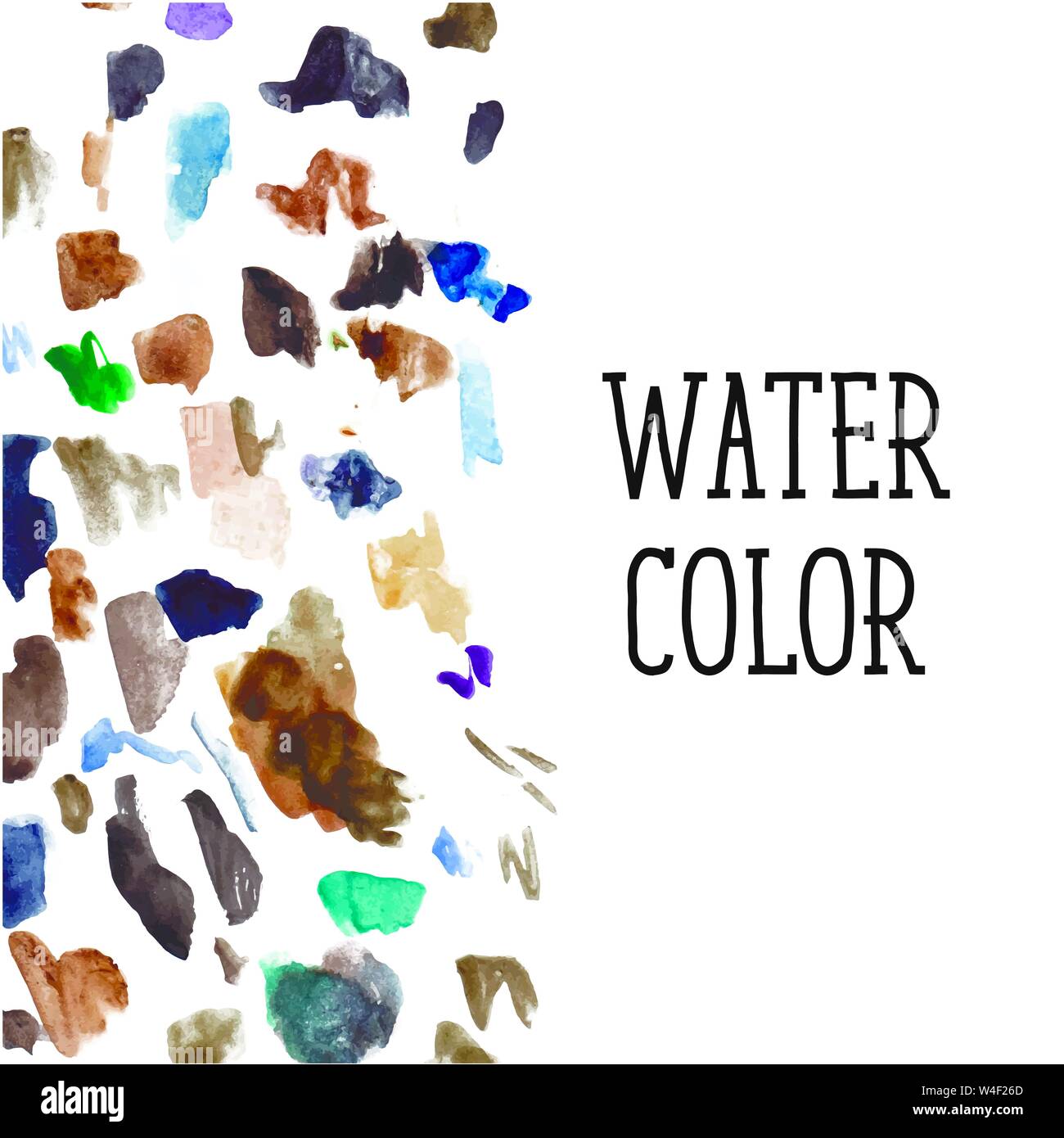 watercolor stains background vector color brush pattern art Stock ...
