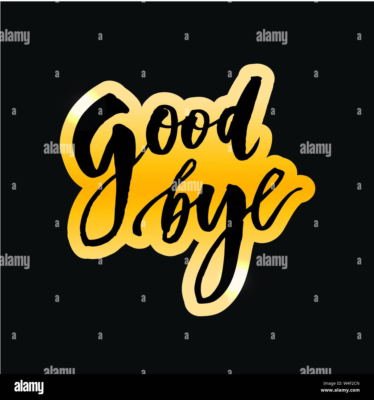 Goodbye Lettering Calligraphy Phrase Bye Vector Watercolor Illustration ... Goodbye Lettering Calligraphy Phrase Bye Vector Watercolor Illustration ...