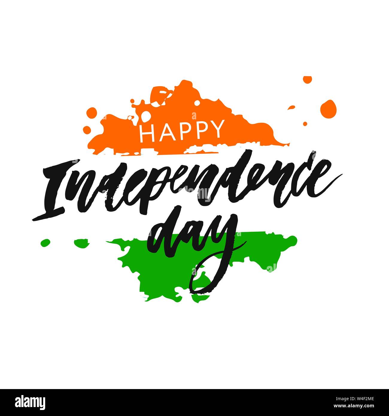 Indian independence day lettering ashoka hi-res stock photography and ...