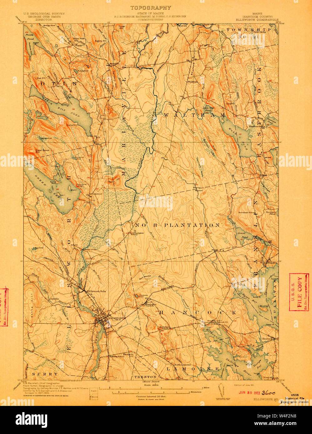 Ellsworth map hi-res stock photography and images - Alamy