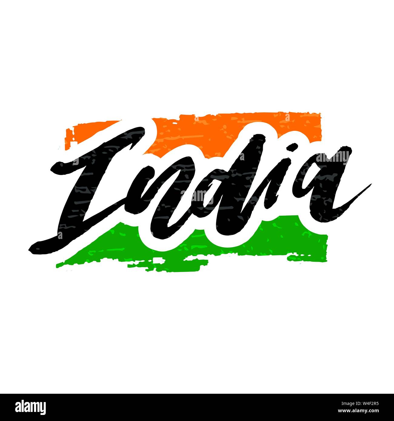 India Independence Day 15 august Lettering Calligraphy Vector Stock ...