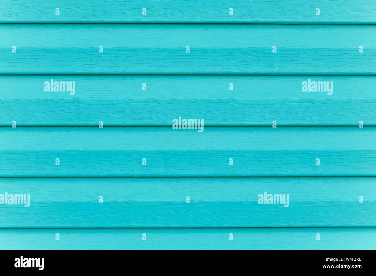 Turquoise fence. Plank - timber. Painted blue wooden table in lines ...