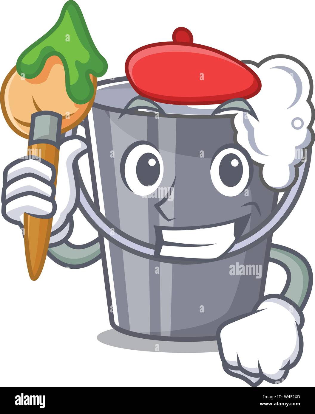 Artist soapy water isolated with the mascot vector illustration Stock ...