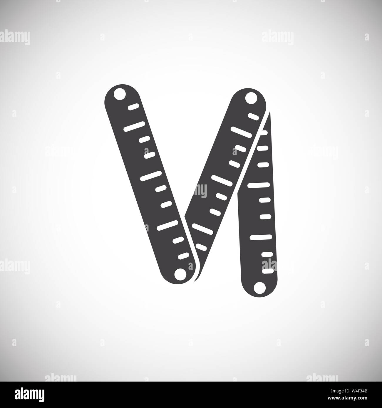 Measuring tool icon on background for graphic and web design. Simple ...
