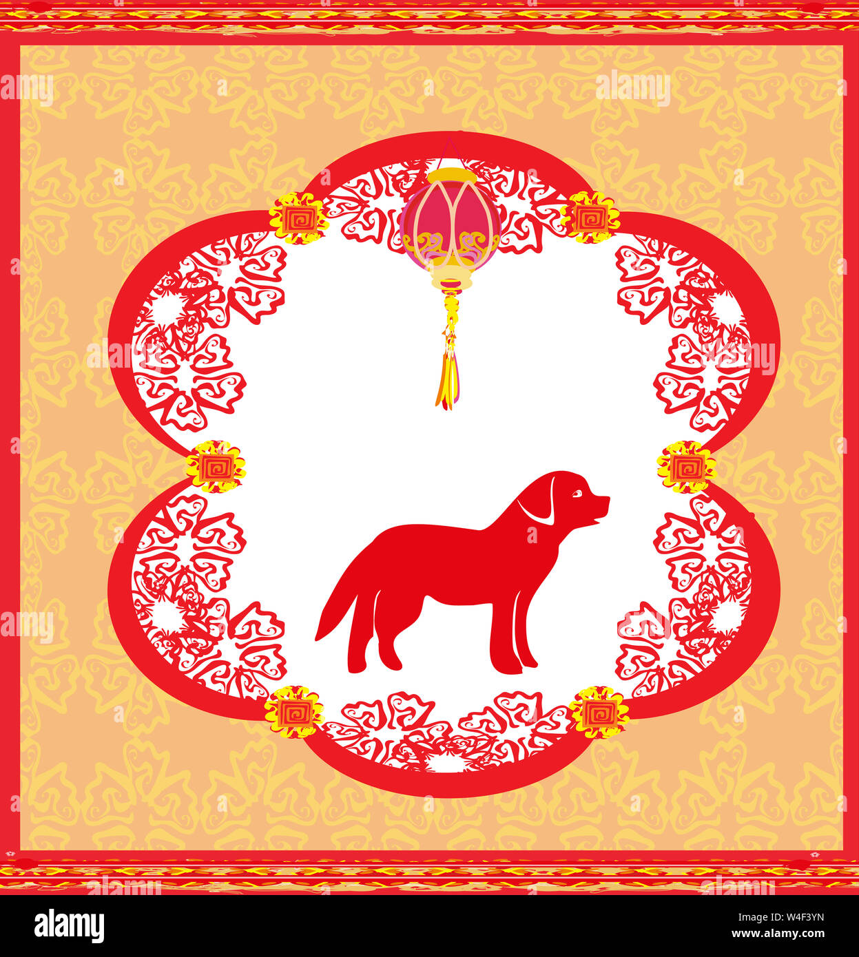 Chinese zodiac the year of Dog Stock Photo - Alamy