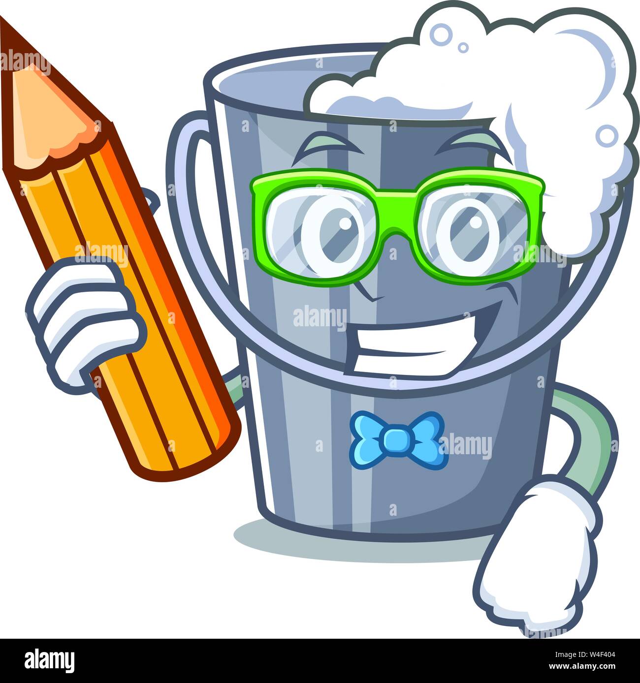 Student soapy water in a cartoon bucket vector illustration Stock ...