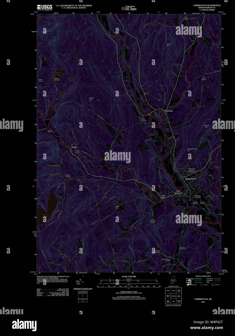Maine USGS Historical Map Farmington 20110829 TM Inversion Restoration ...