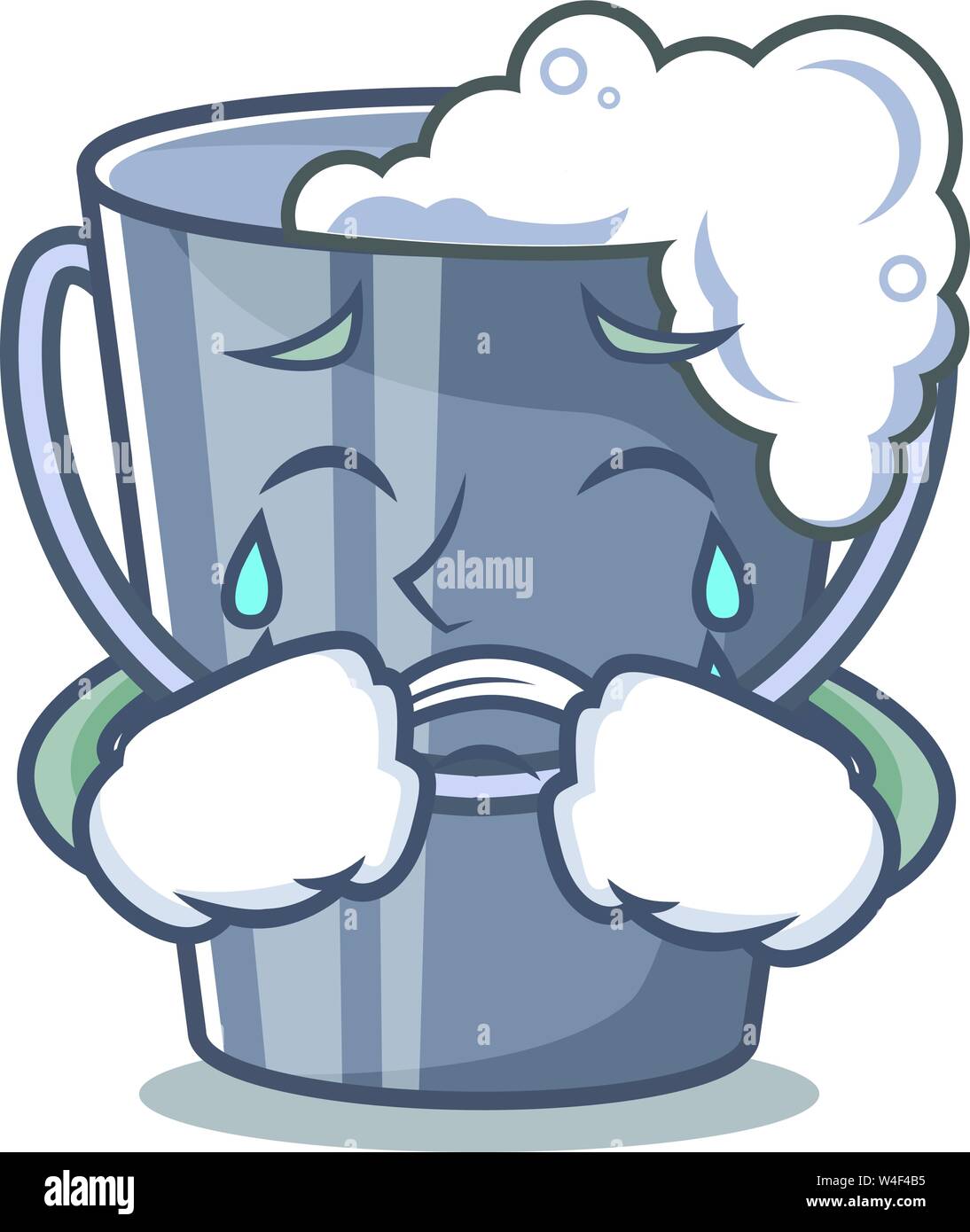 Crying soapy water in the character shape vector illustration Stock ...
